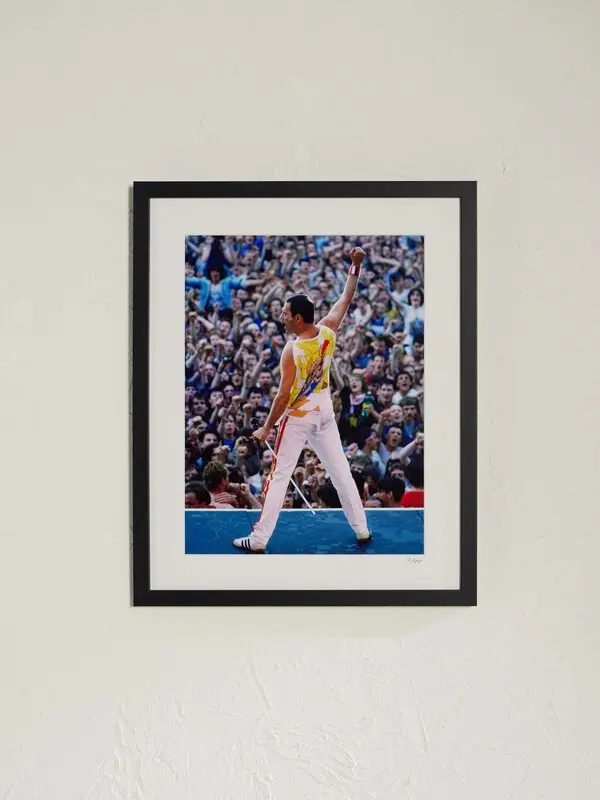 SONIC EDITIONS Framed 1986 Freddie Mercury At Slane Castle Print, 40"x 50 - Multi