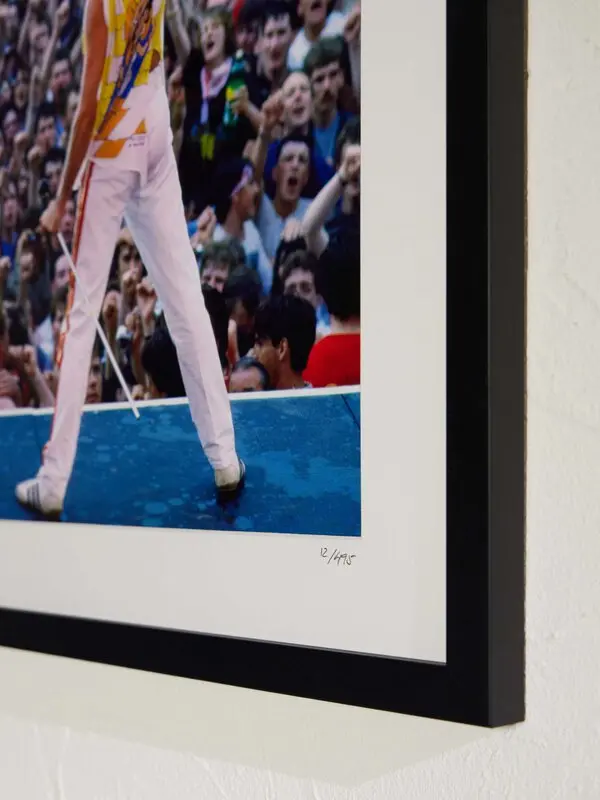 SONIC EDITIONS Framed 1986 Freddie Mercury At Slane Castle Print, 40"x 50