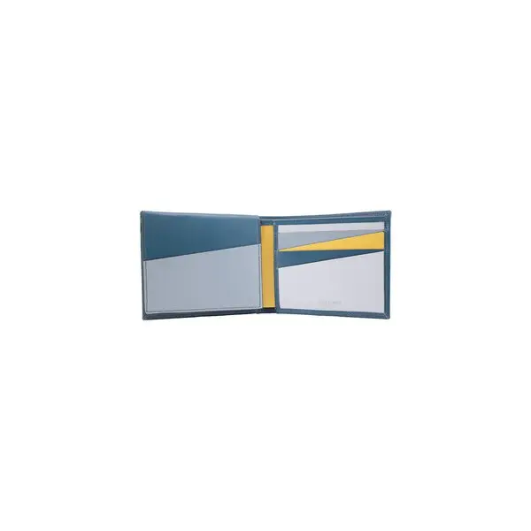 HESTER VAN EEGHEN Blue / Yellow Dollar Triple Cardholder Sicily - Blue/yellow
