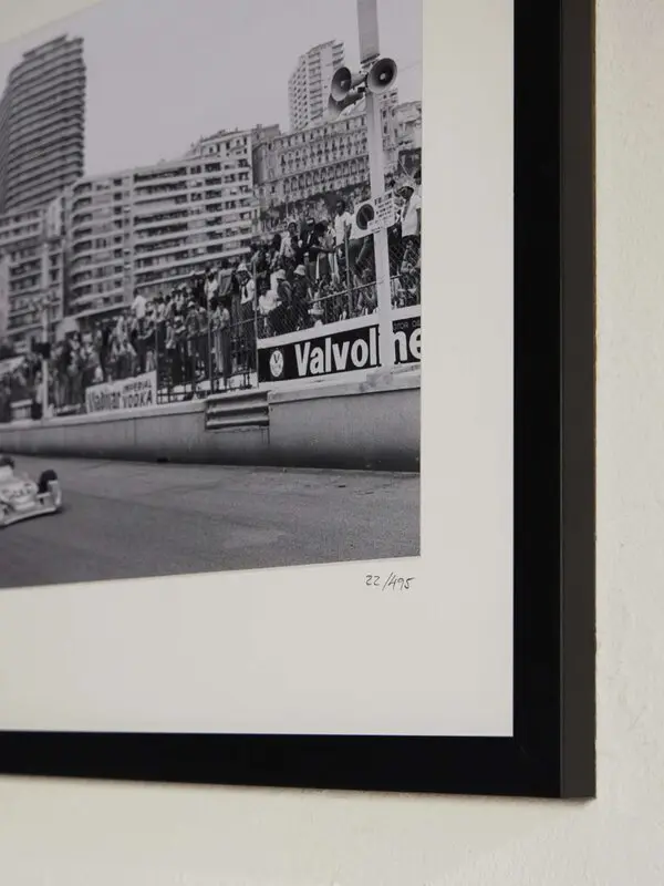 SONIC EDITIONS Framed 1976 The Monaco Grand Prix Print, 50" X 40