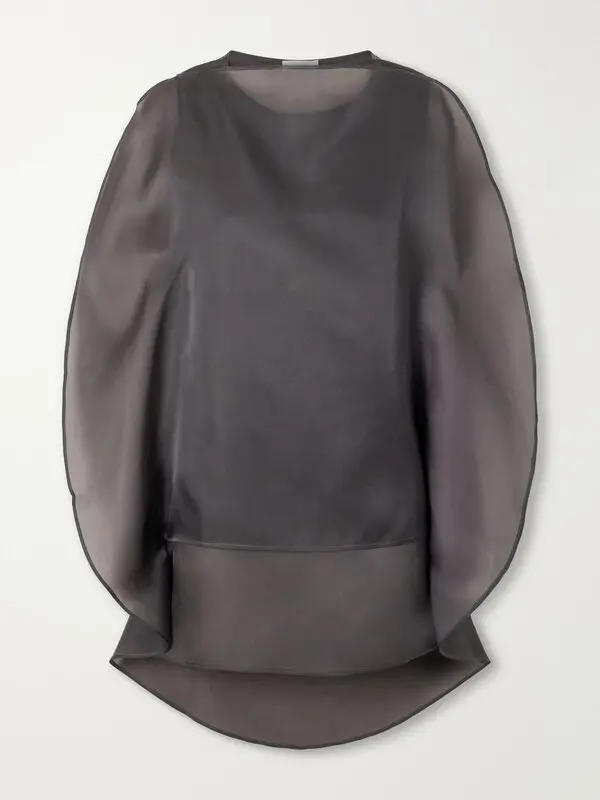 RUOHAN Ikra Silk-organza Blouse - Gray
