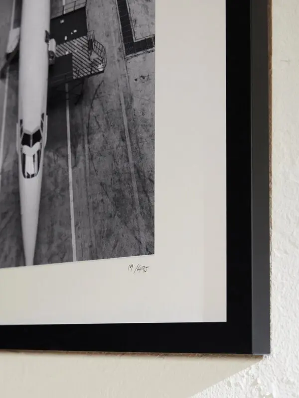 SONIC EDITIONS Framed 1977 Corcorde '77 Print, 40" X 50&quot - White