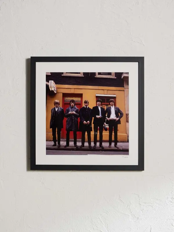 SONIC EDITIONS Framed 1964 The Rolling Stones Outside The Tin Pan Alley Club Print, 40" X 40 - Multi