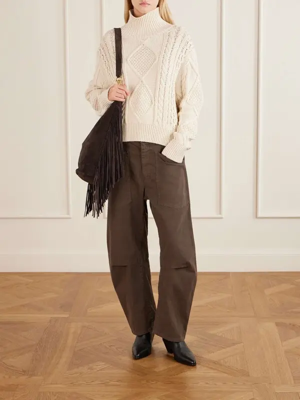 NILI LOTAN Asher Fringed Suede Shoulder Bag