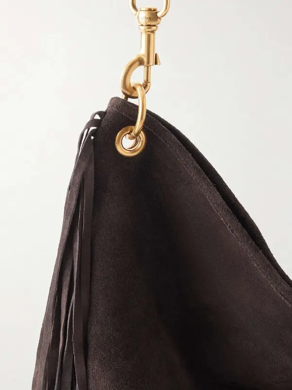 NILI LOTAN Asher Fringed Suede Shoulder Bag