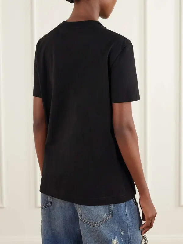 Dolce & Gabbana Embellished Cotton-jersey T-shirt