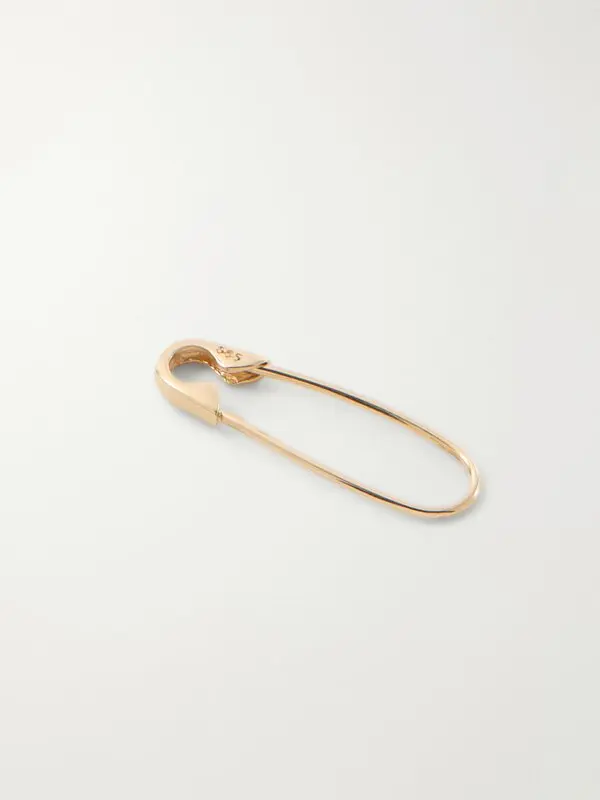 LOREN STEWART Mini Safety Pin Earring In 14-karat