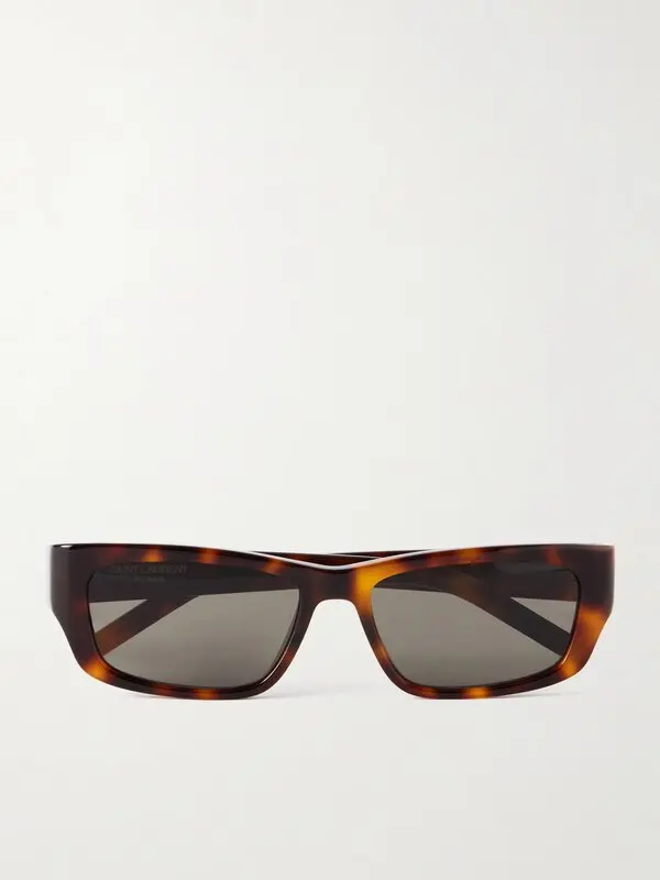 Saint Laurent Square-frame Recycled Acetate Sunglasses - Tortoiseshell