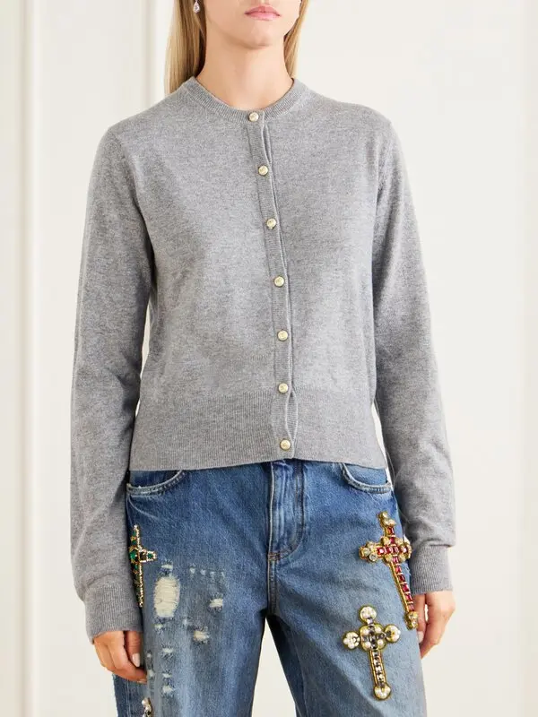 Dolce & Gabbana Cashmere Cardigan - Gray