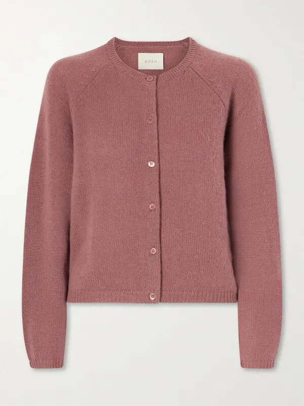 DÔEN Peroline Cashmere Cardigan - Brick