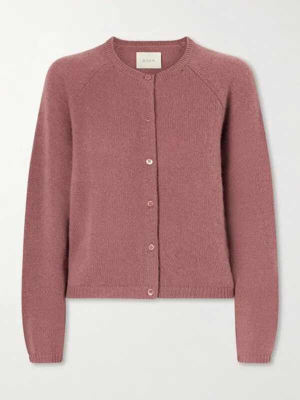 DÔEN Peroline Cashmere Cardigan - Red