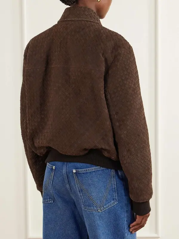 Bottega Veneta Intrecciato Suede Jacket