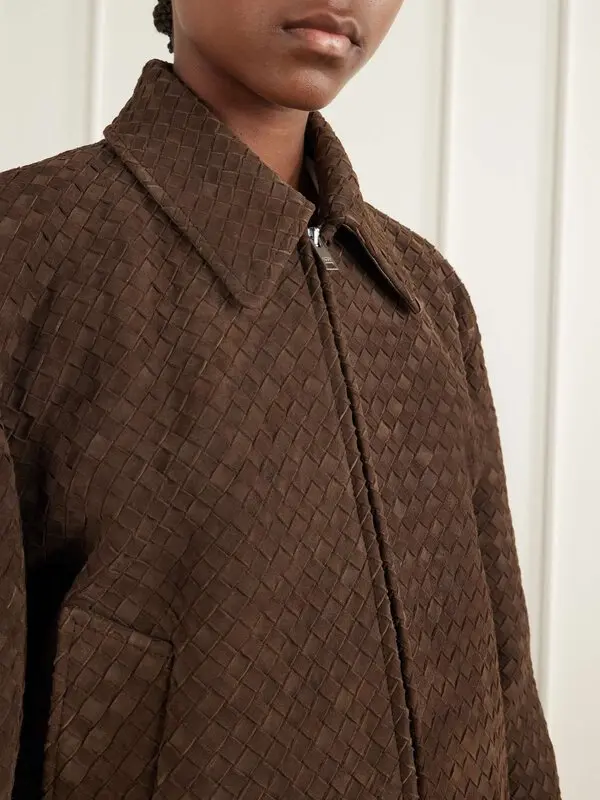 Bottega Veneta Intrecciato Suede Jacket
