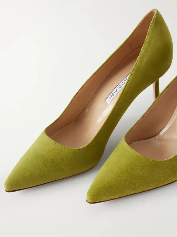 Manolo Blahnik Bb 70 Suede Pumps