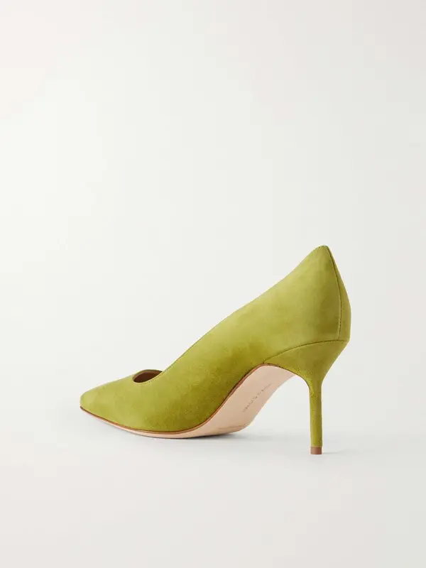 Manolo Blahnik Bb 70 Suede Pumps