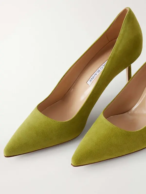 Manolo Blahnik Bb 70 Suede Pumps