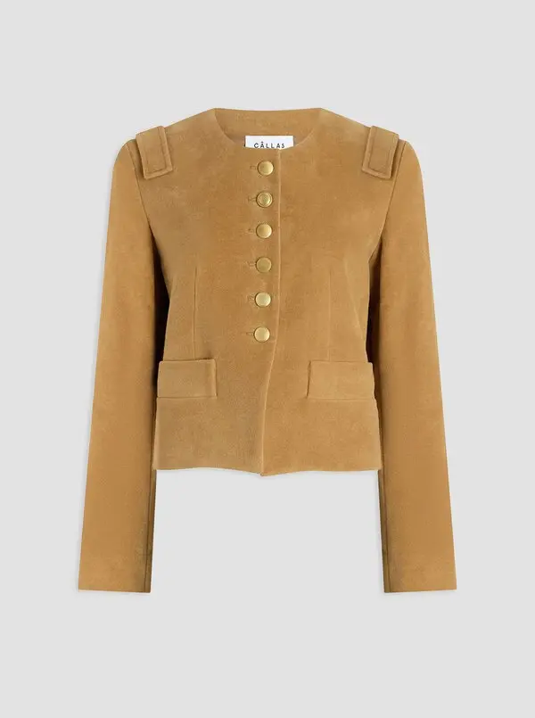 CALLAS MILANO Aubrey Cropped Jacket - Camel