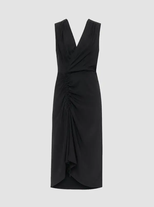 CALLAS MILANO Agnes Midi Wrap Dress - Black