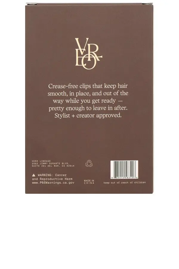 VERO LINEAGE Faux Leather Creaseless Clips In Brown
