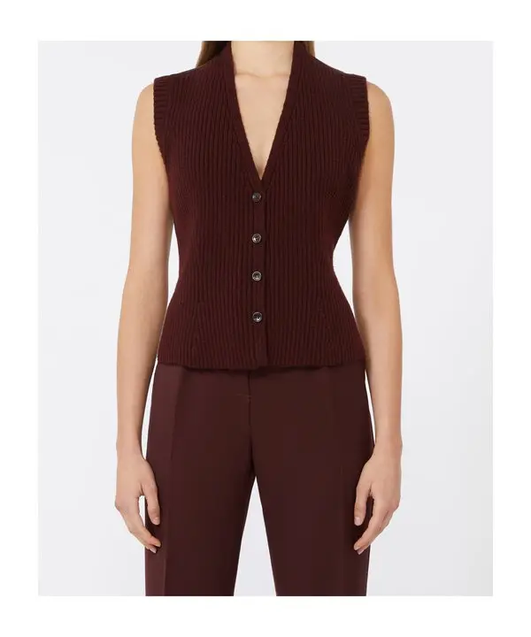 Max Mara V-neck Button-up Gilet