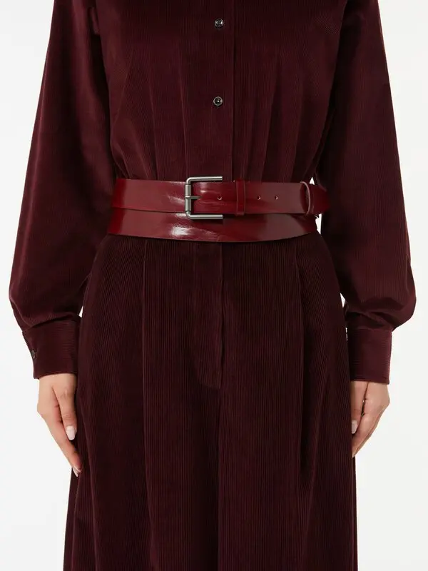 Max Mara Logo Engraved Buckle Belt