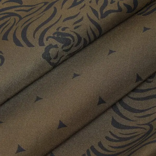 Fendi Silk Foulard With Tiger Print - Green