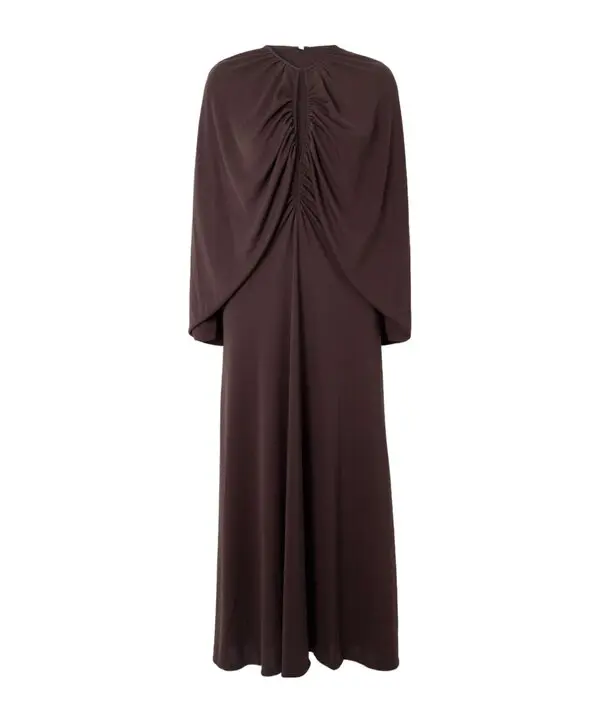 Johanna Ortiz Silent Solstice Cape Effect Satin-jersey Midi Dress