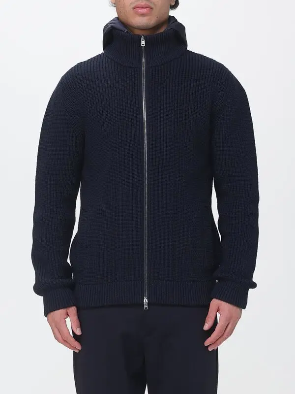 Herno Hooded Zipped Cardigan - Black