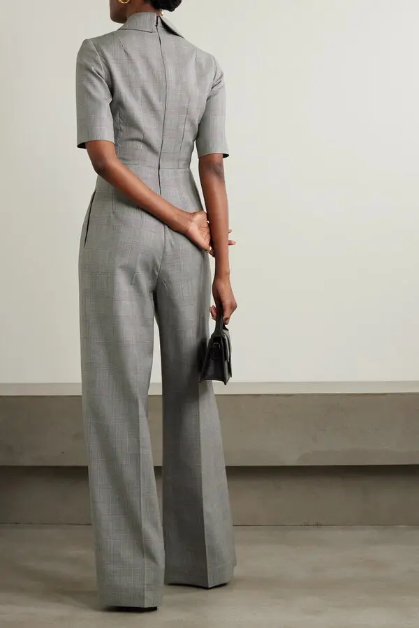 EMILIA WICKSTEAD Checked Wool Jumpsuit