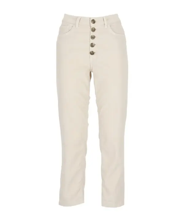 DONDUP Buttoned Straight-leg Trousers - No