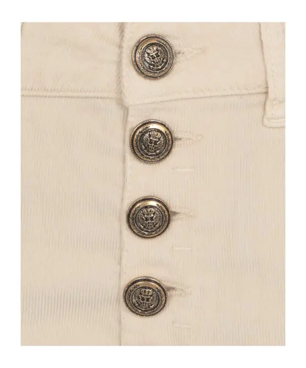 DONDUP Buttoned Straight-leg Trousers