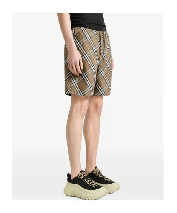 Burberry Chcked Drawstring Swim Shorts