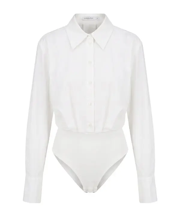 Patrizia Pepe Poplin Bodysuit Shirt