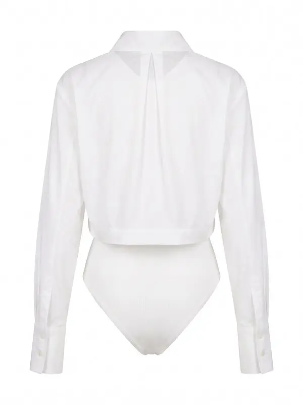 Patrizia Pepe Poplin Bodysuit Shirt