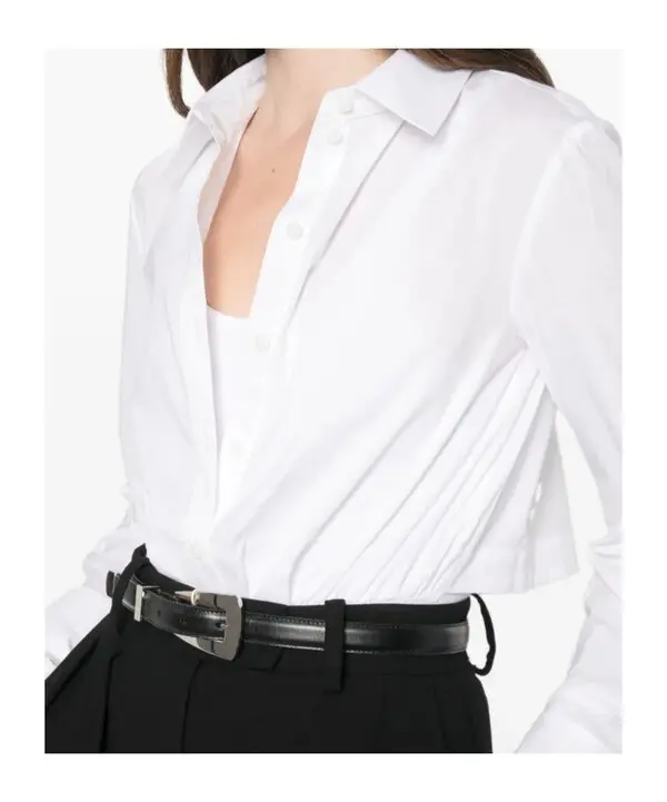 Patrizia Pepe Poplin Bodysuit Shirt