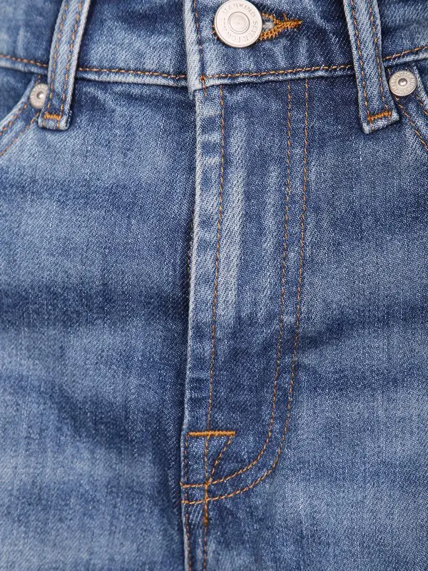 7 For All Mankind Logo Patch Wide Leg Jeans