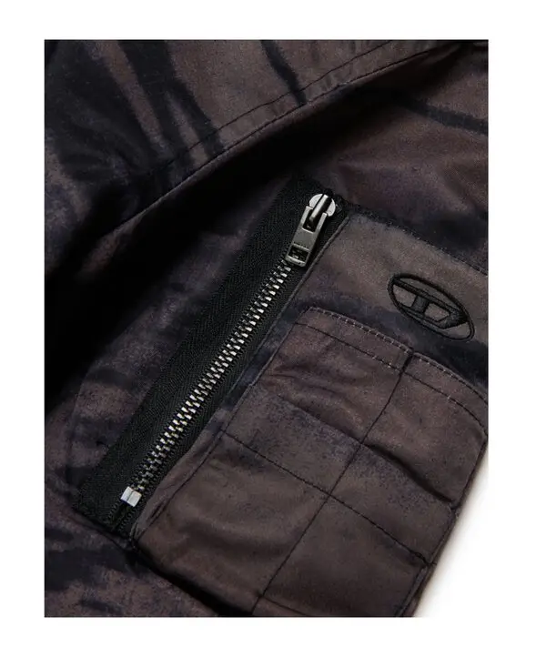 DIESEL® Camouflage-effect Logo-embroidered Bomber Jacket
