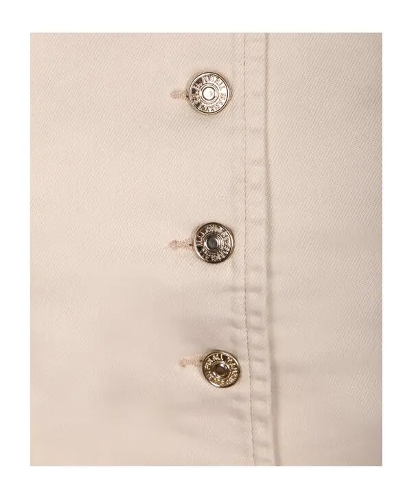 7 For All Mankind Button-front Western-style Vest - Beige