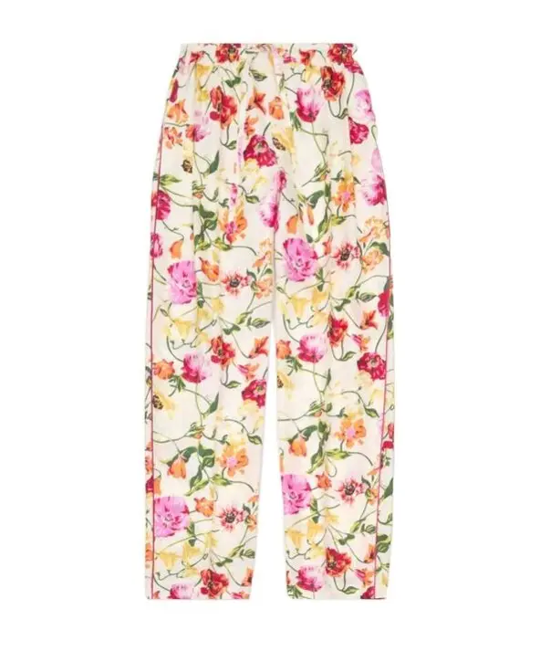 Kenzo Floral Print Drawstring Pants - Off White