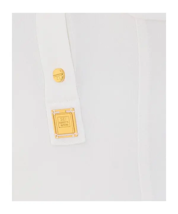Elisabetta Franchi Buttoned Long-sleeve Bodysuit Top