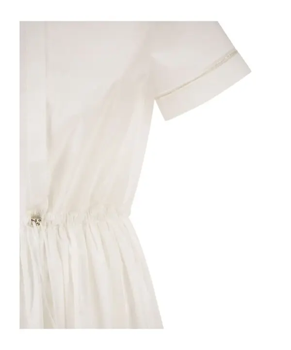 Fabiana Filippi Short-sleeved Polo-collar Dress - White