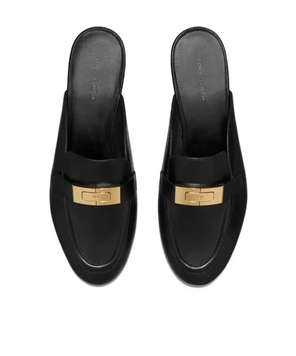 Tory Burch Leelee" Loafer Flat Mules - Black