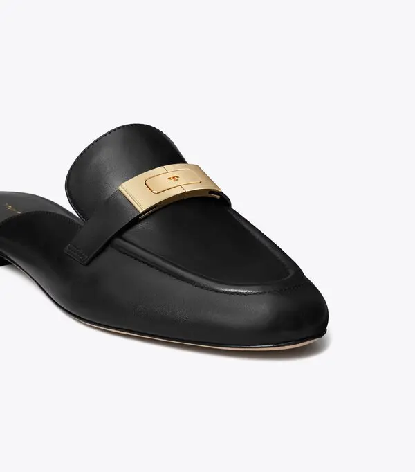 Tory Burch Leelee" Loafer Flat Mules - Black
