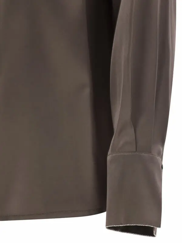 Peserico Stretch Shirt With Concealed Placket