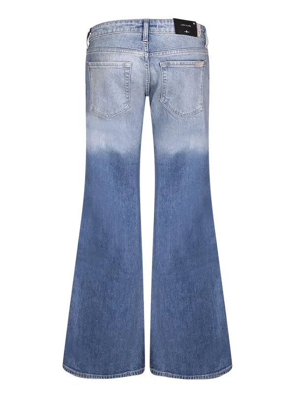 7 For All Mankind Low-rise Flared Jeans - Blue