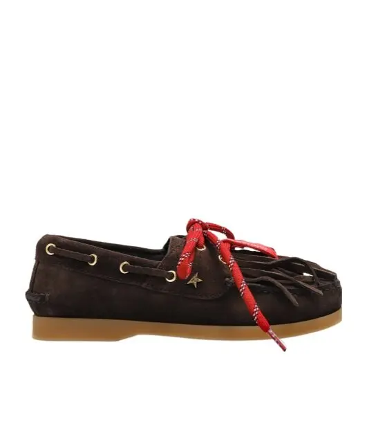 GOLDEN GOOSE Round Toe Lace-up Casual Shoes - Black