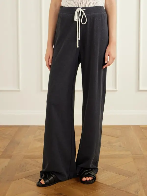 JAMES PERSE Cotton Wide-leg Track Pants - No