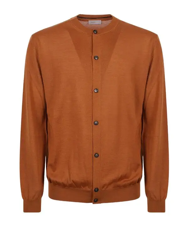 Herno Button-up Fine Knit Sweater - Brown