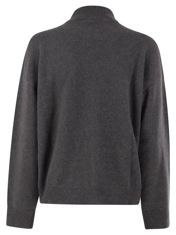 Peserico Long Sleeve Zip-up Jacket With Sequin Embellishment