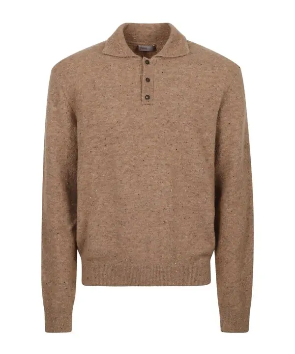 Herno Button-up Sweater With Ribbed Edges